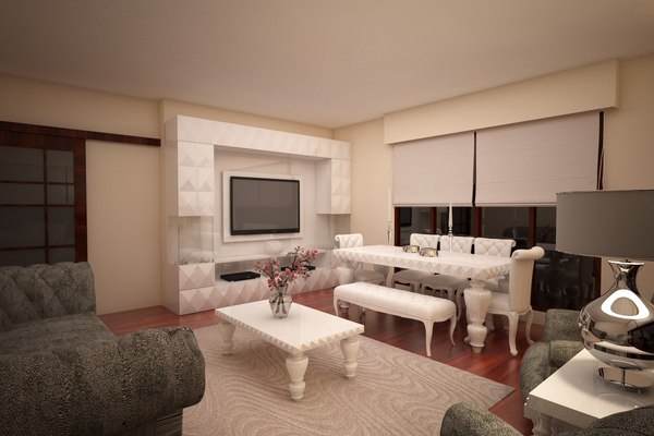 modern design set 3d model