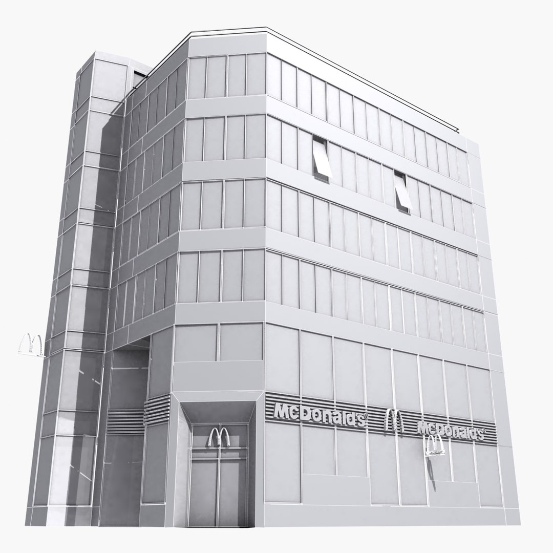 Realistic Modern Building Mcdonald S 3ds