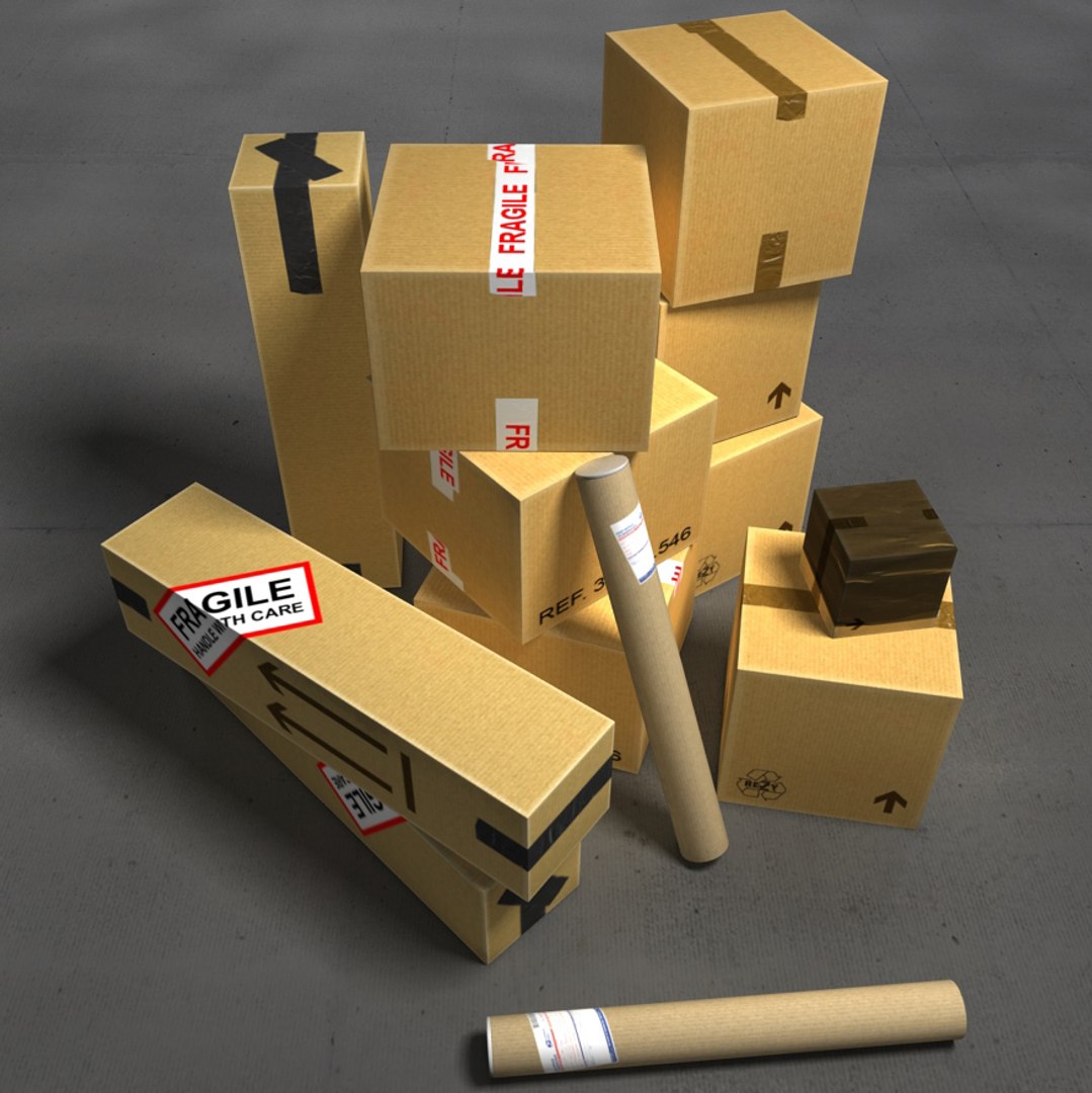 Cardboard Box 3d Model