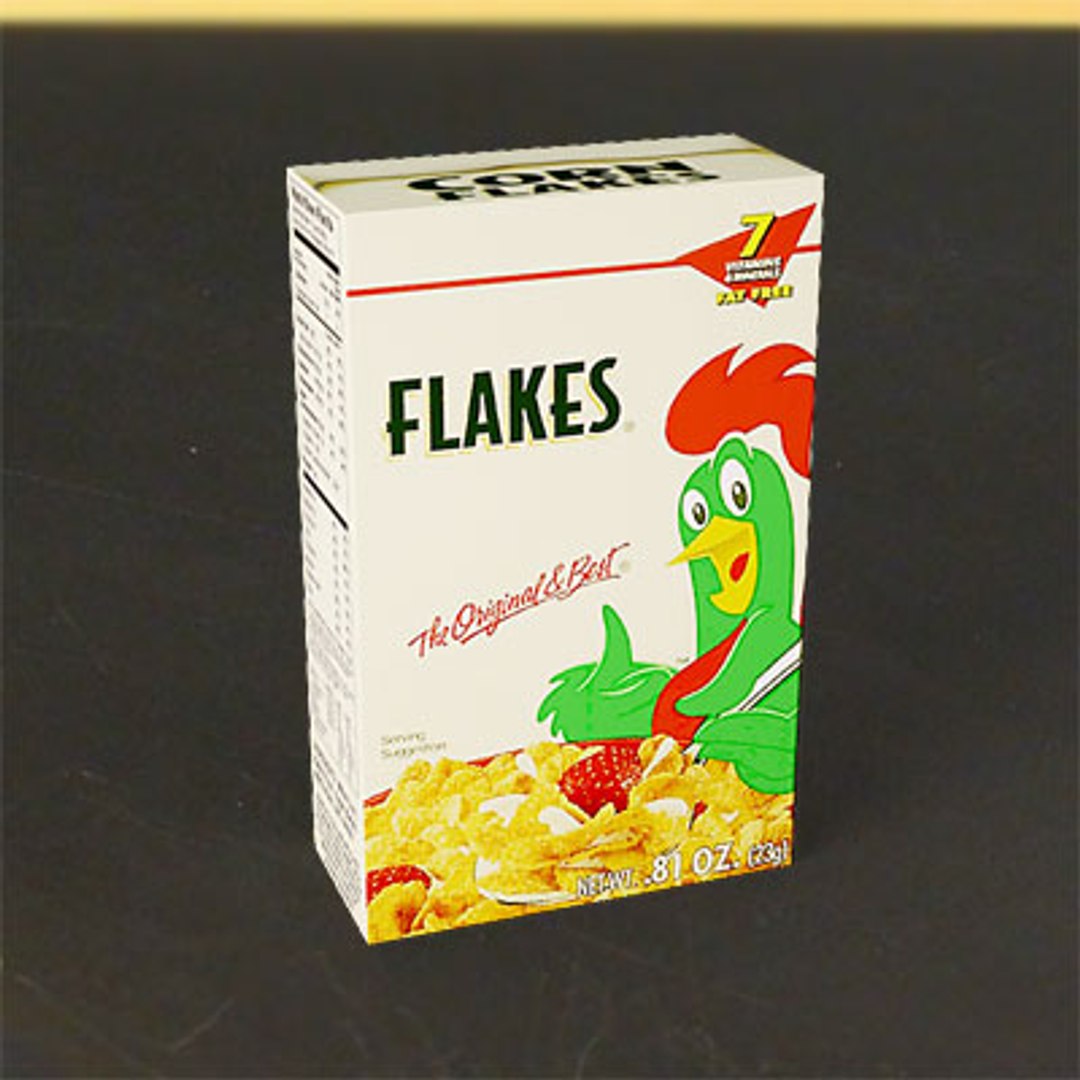 3d Box Corn Flakes Model