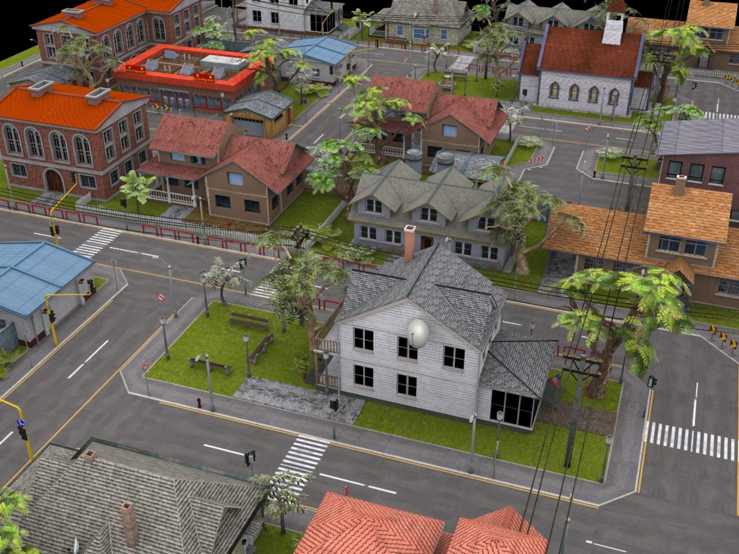 3d Model City Small Block