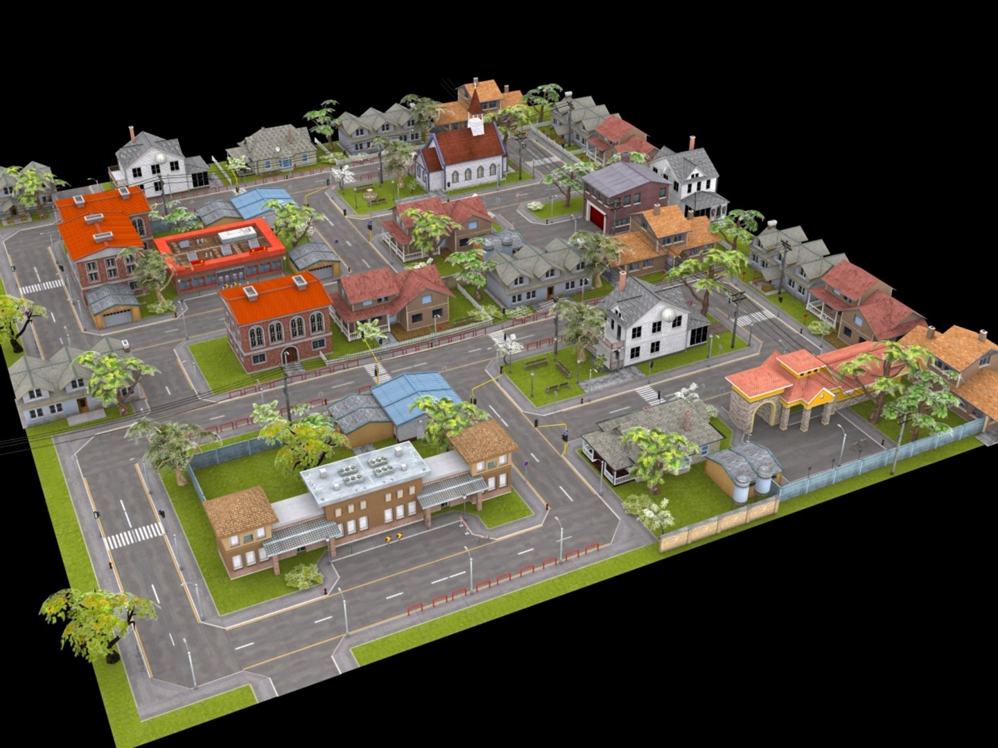 3d Model City Small Block