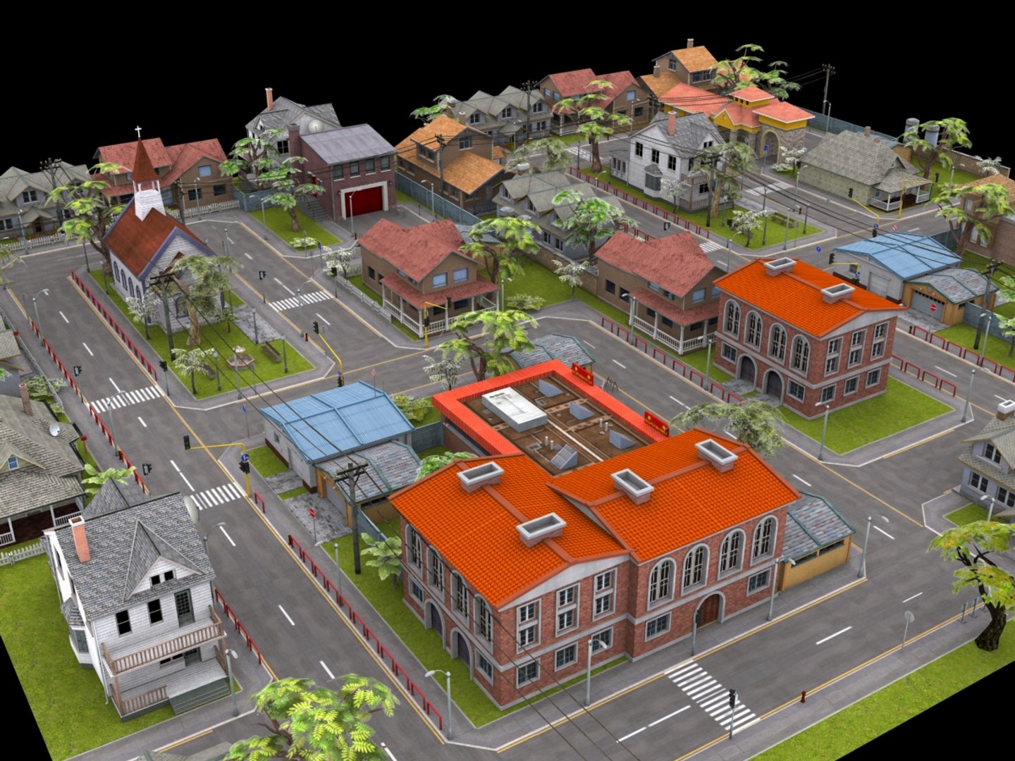 3d Model City Small Block