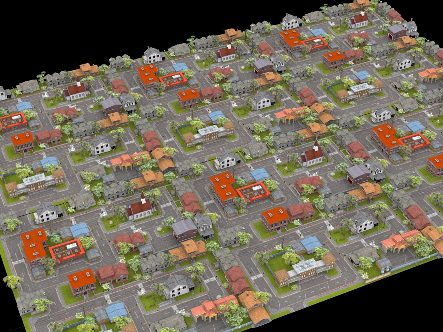 3d Model City Small Block