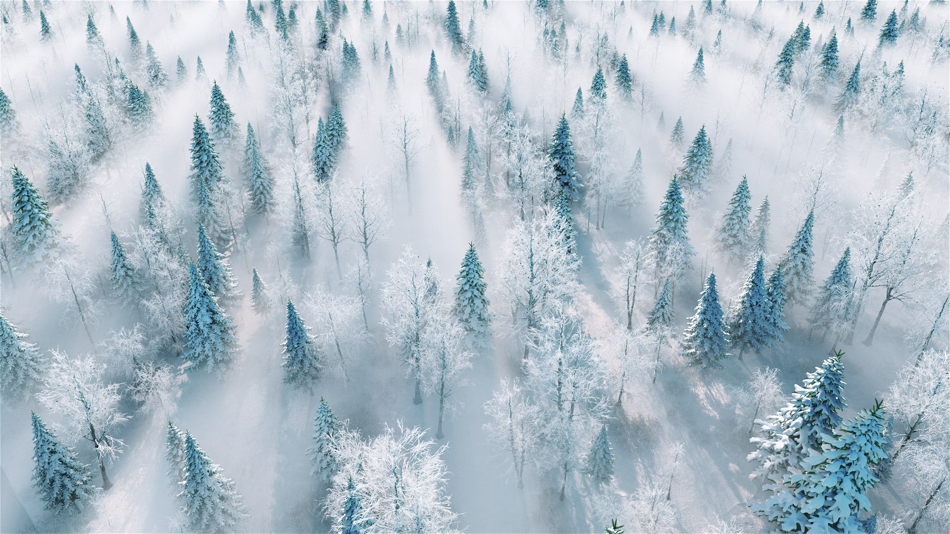 Snow Scene Overlooking Snow Mountain Snow Field Pine Tree 3D Model 3D ...