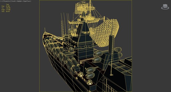 missile cruiser moskwa class 3d max