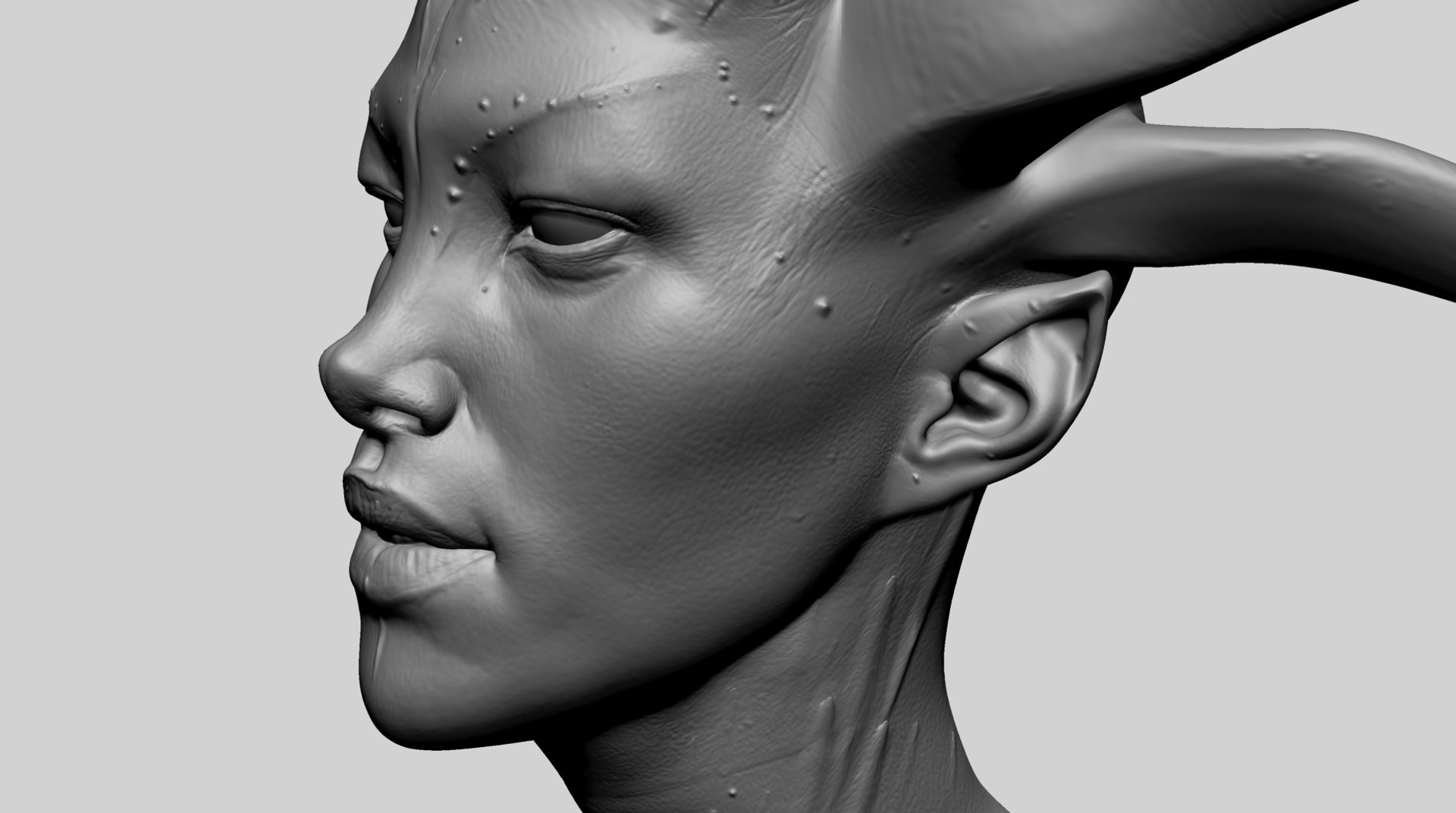 Fantasy Female Head C1 3D Model - TurboSquid 2204779