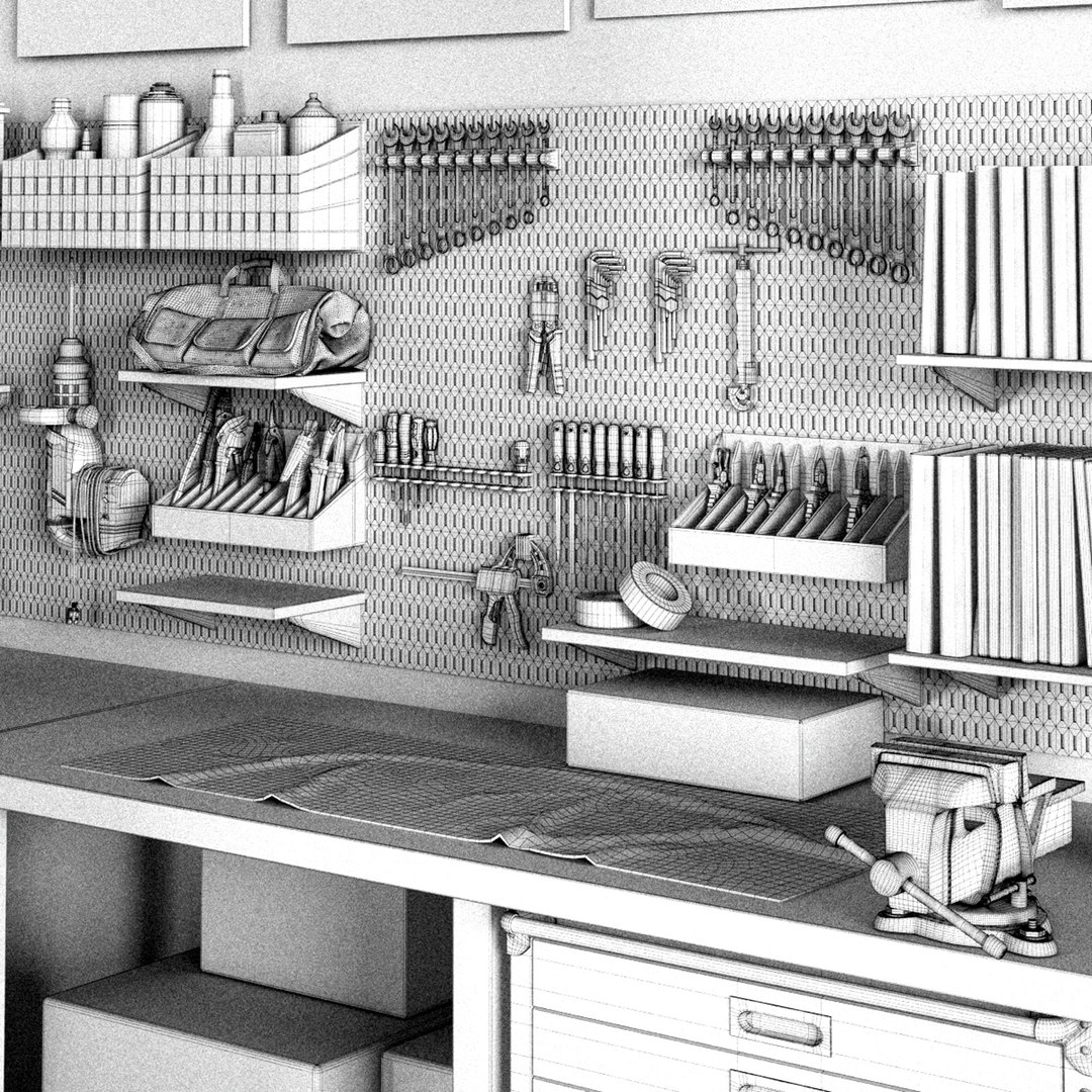 Garage Tools 3D Model - TurboSquid 1511664