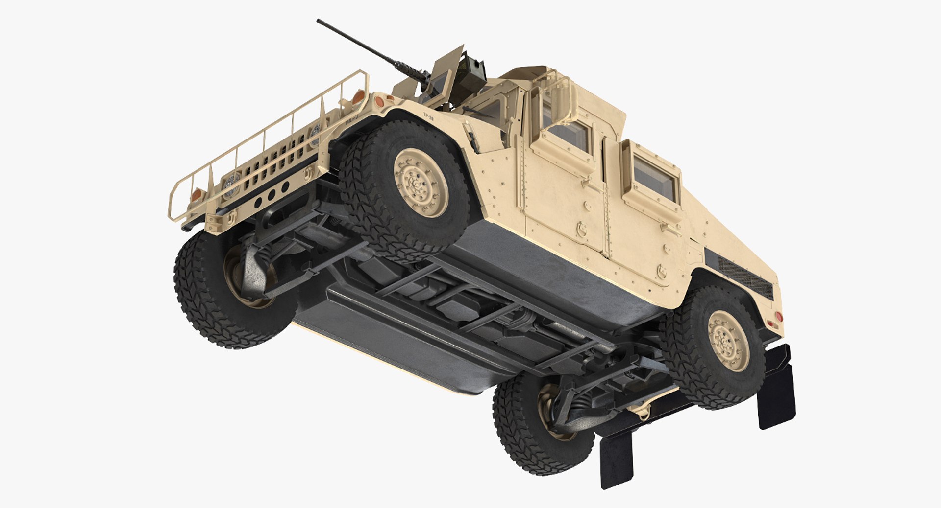 3d model of humvee m1151 enhanced armament