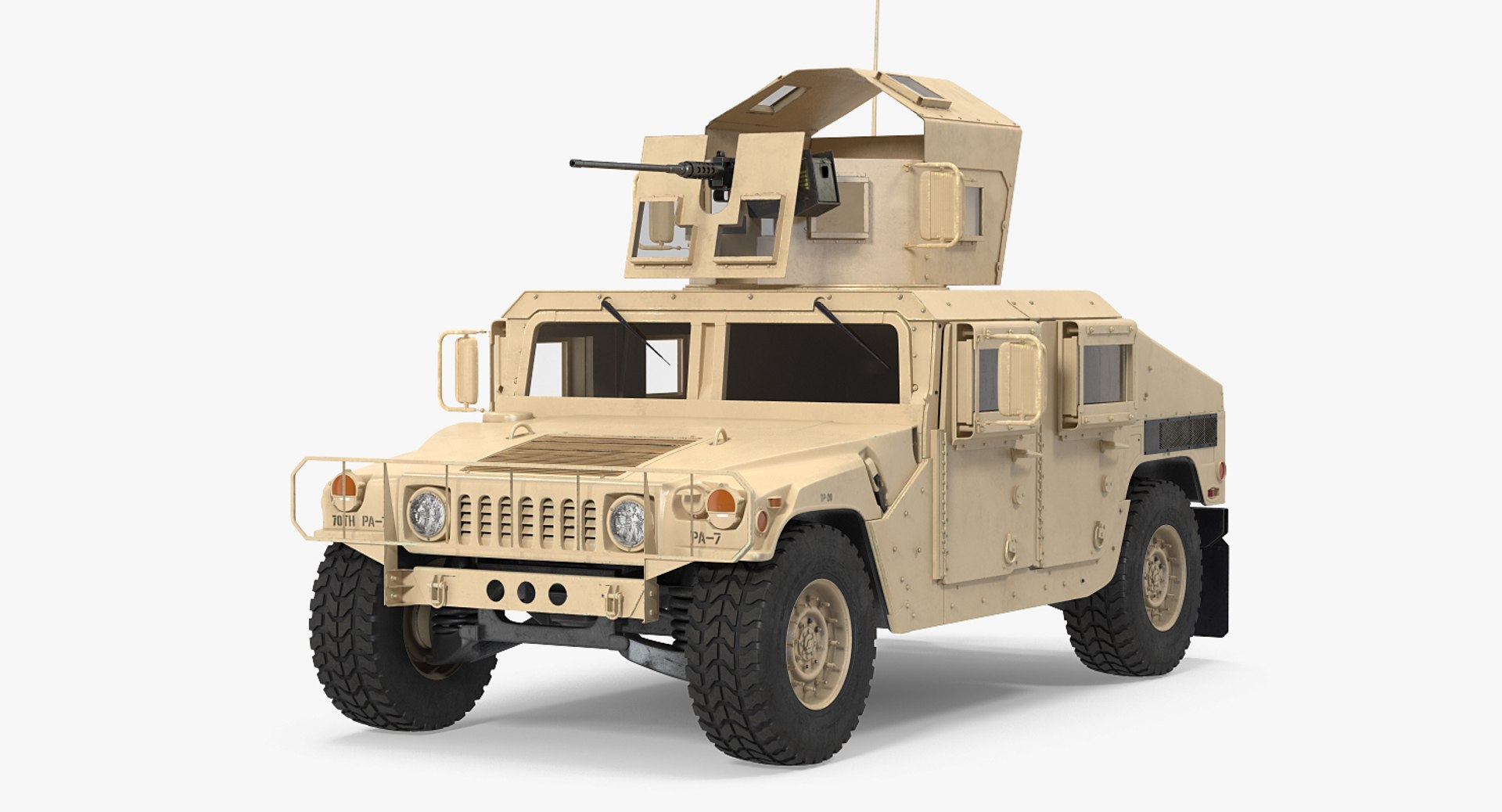3d model of humvee m1151 enhanced armament