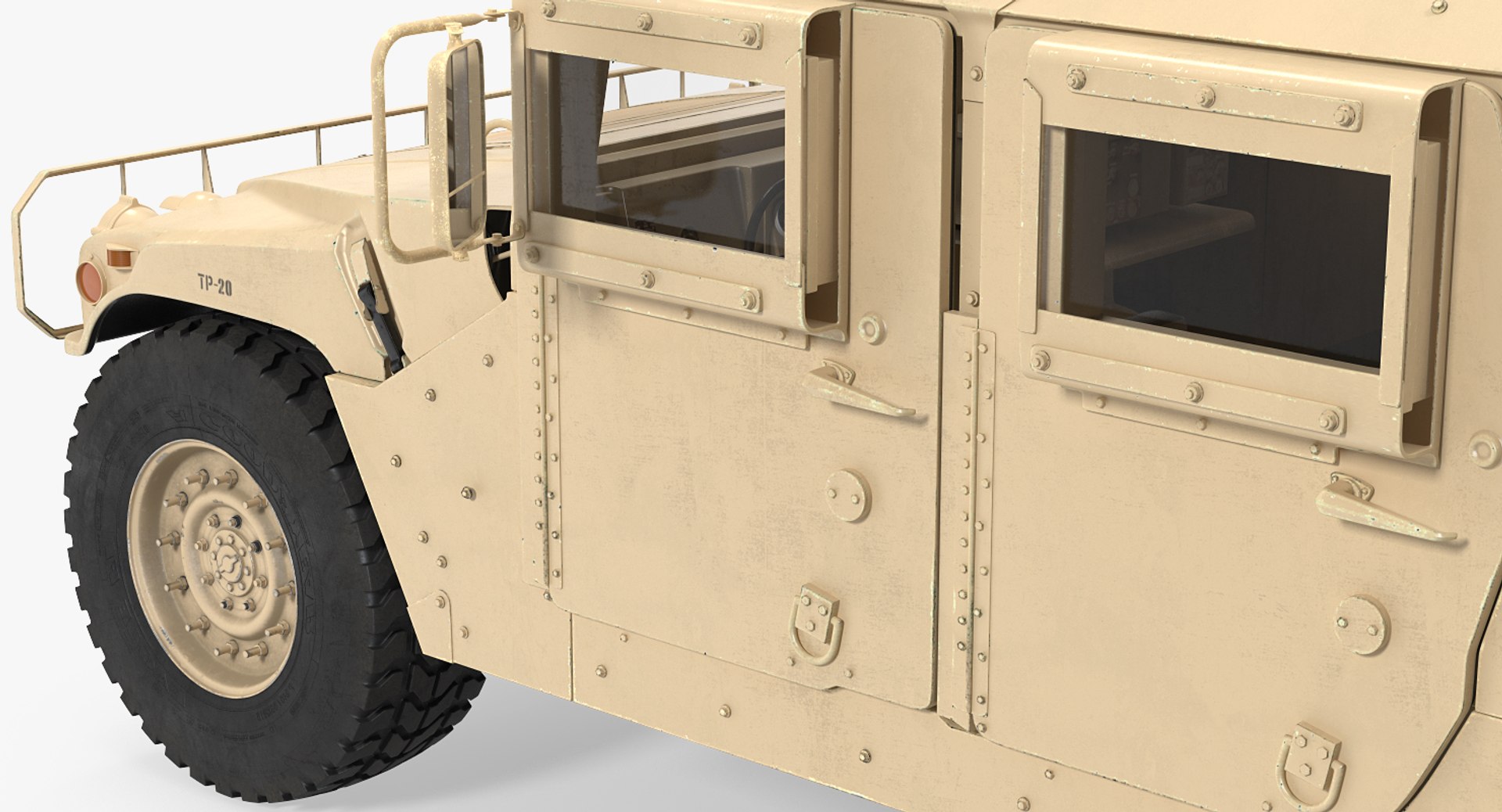 3d model of humvee m1151 enhanced armament