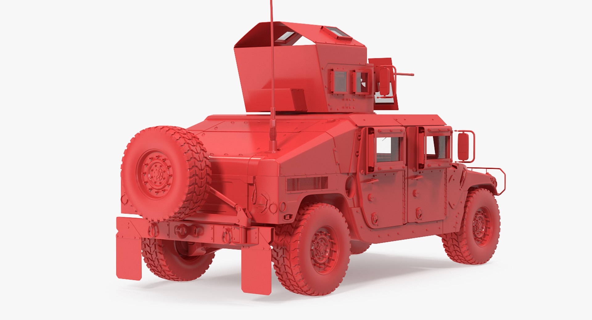 3d model of humvee m1151 enhanced armament