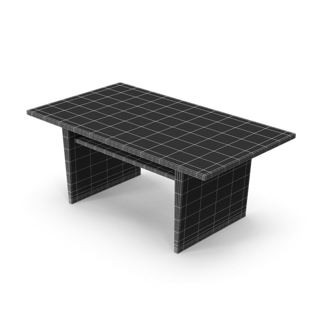 3D Model Table Dark Wood - TurboSquid 1842658