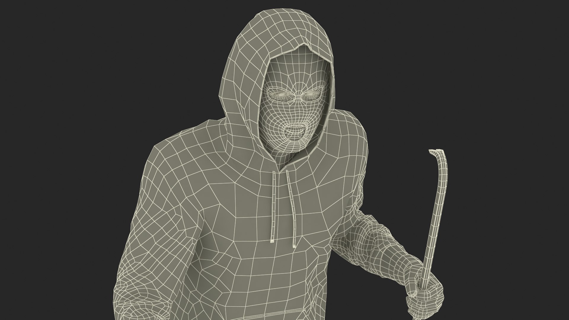 Robber Wearing Mask And Hood Rigged 3D Model - TurboSquid 2337712