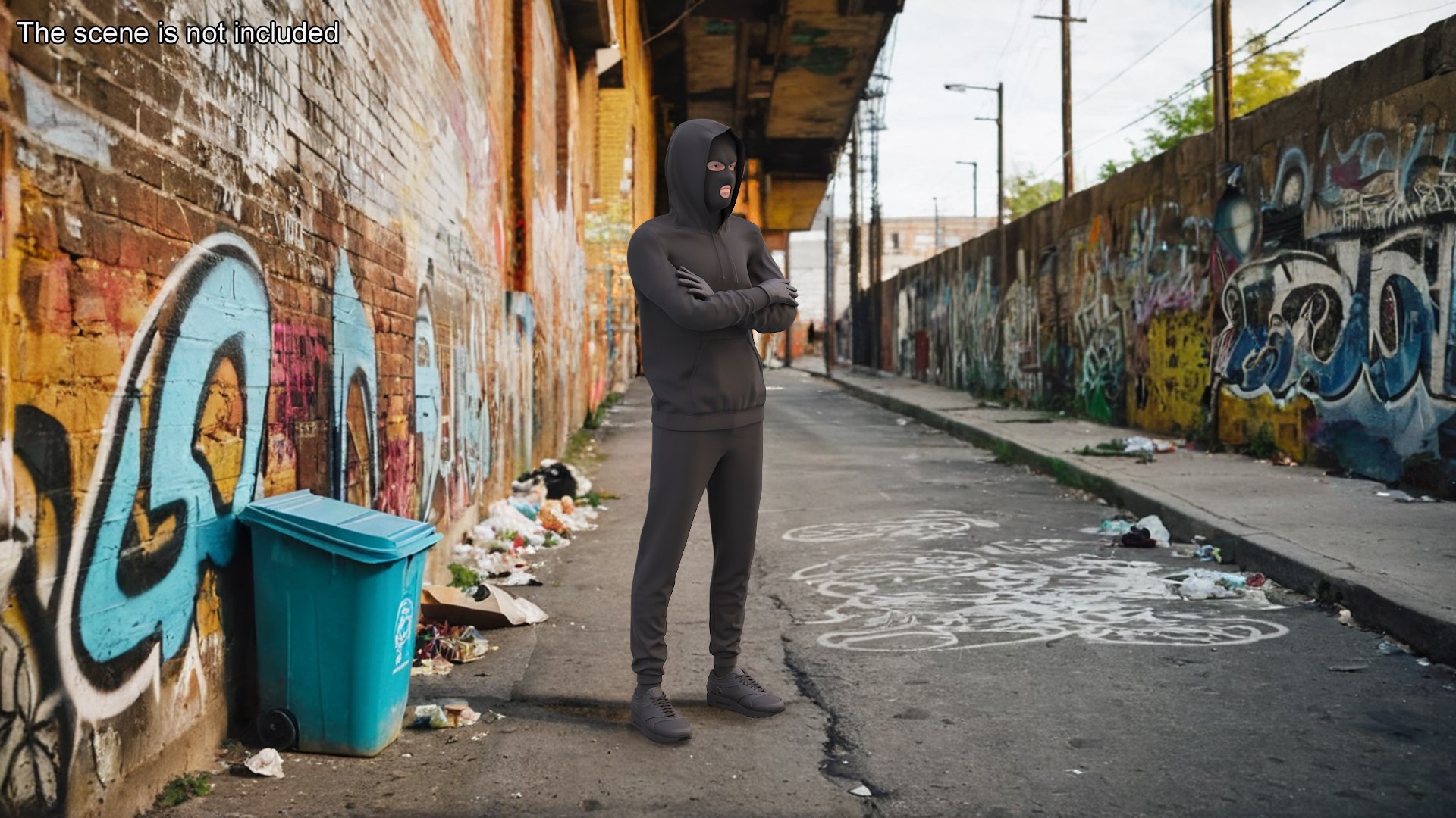 Robber Wearing Mask And Hood Rigged 3D Model - TurboSquid 2337712