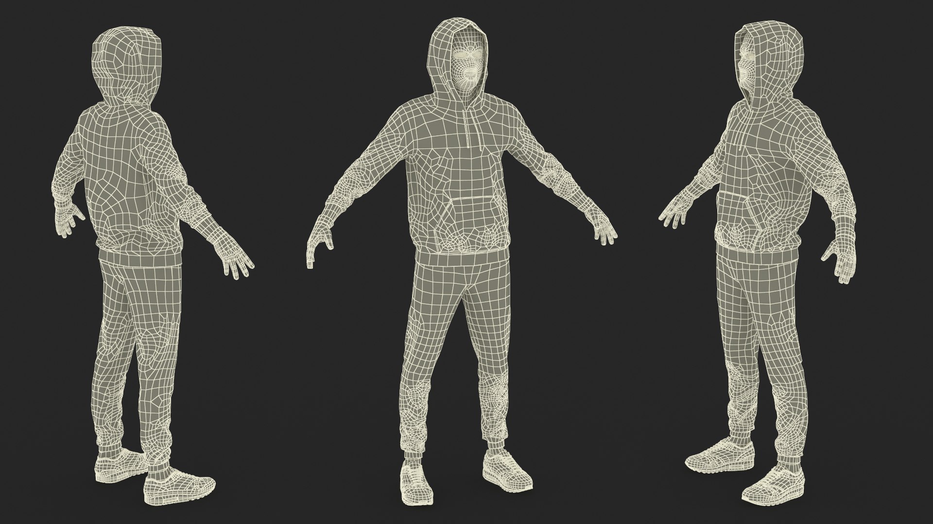 Robber Wearing Mask And Hood Rigged 3D Model - TurboSquid 2337712