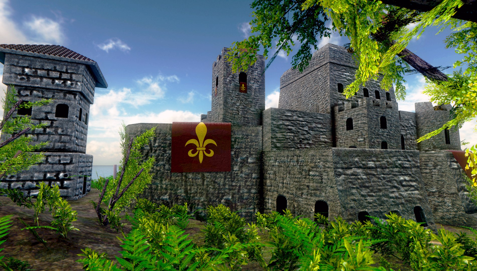 3D Model Advanced Fortress - TurboSquid 1164436