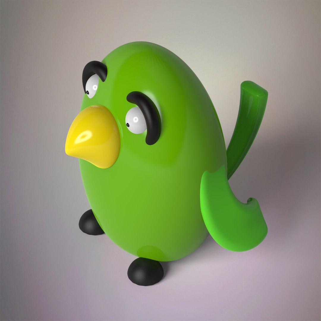 Cartoon Bird Model - TurboSquid 1702286