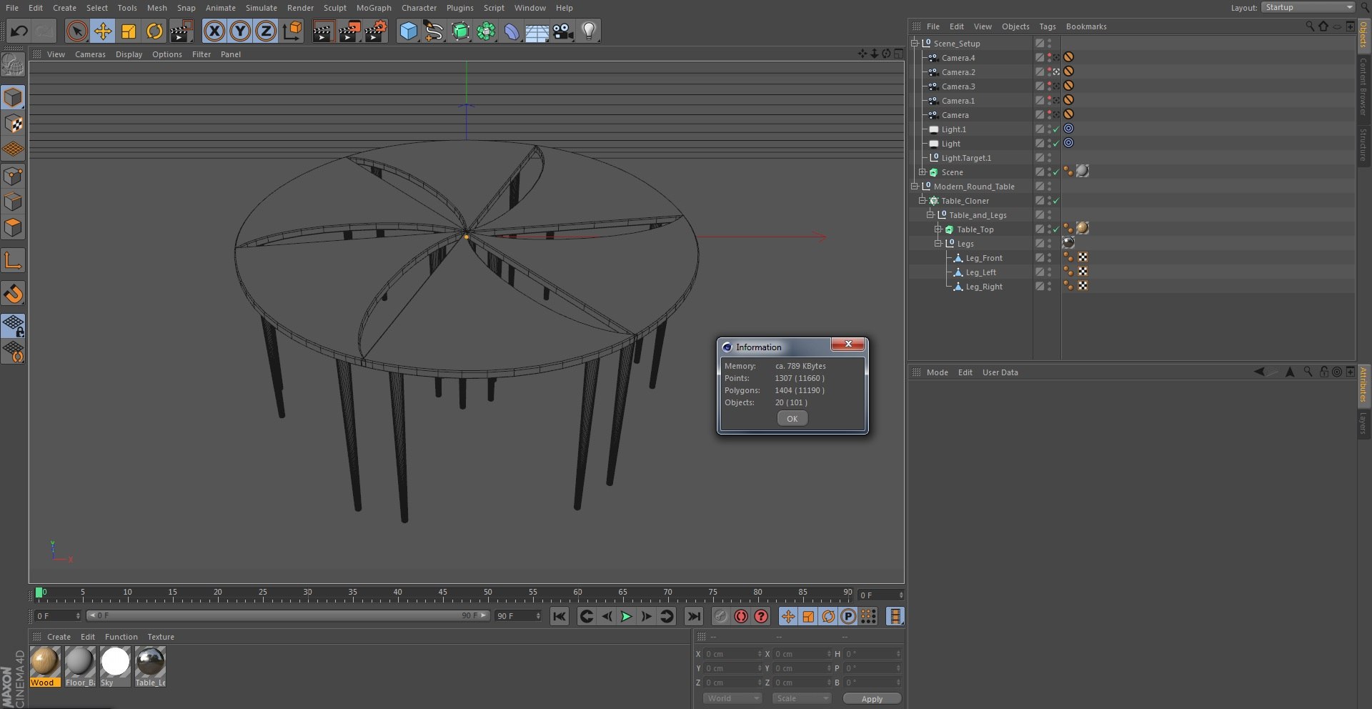 3d Model Modern Table