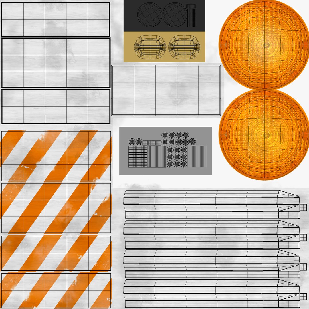 3D Road Barrier 01 - TurboSquid 2065618