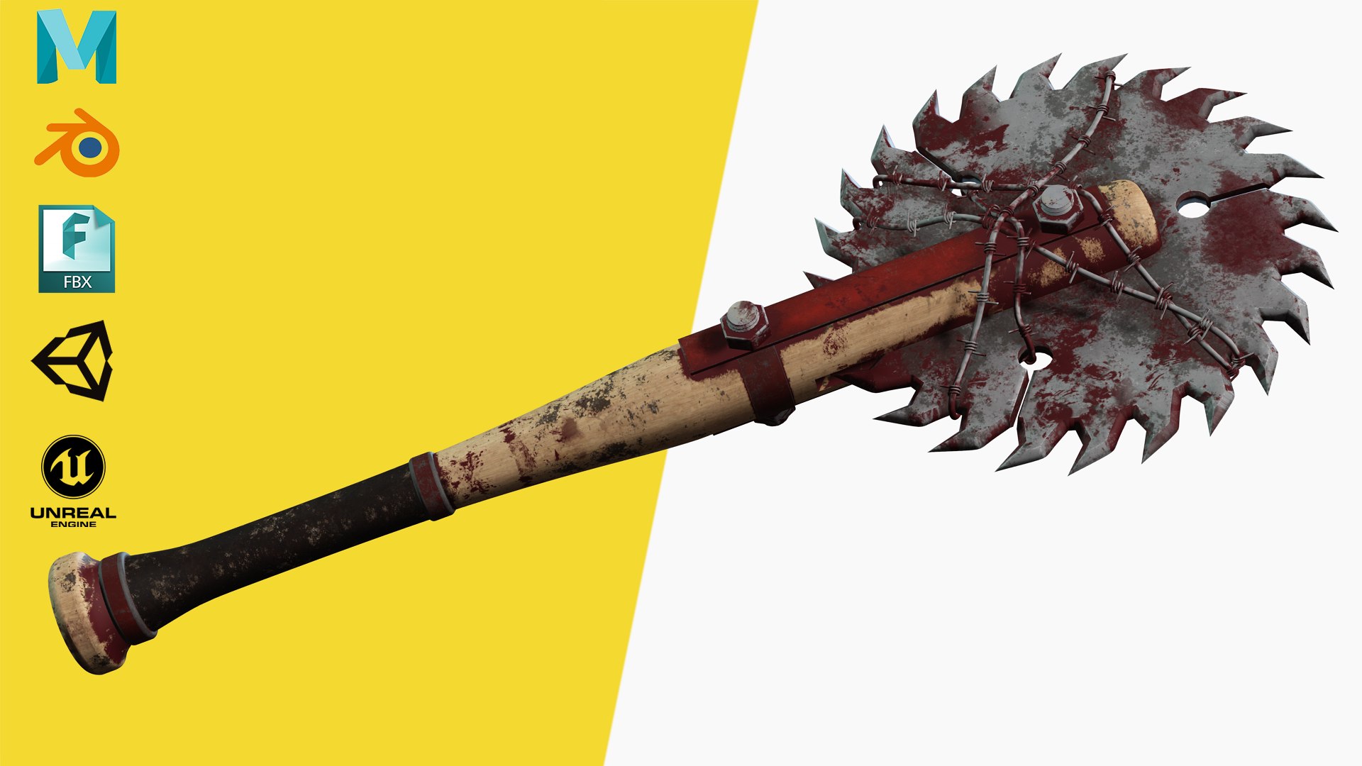 modelo 3d Survival realistic Weapon Low-poly 3D model - TurboSquid 2033232