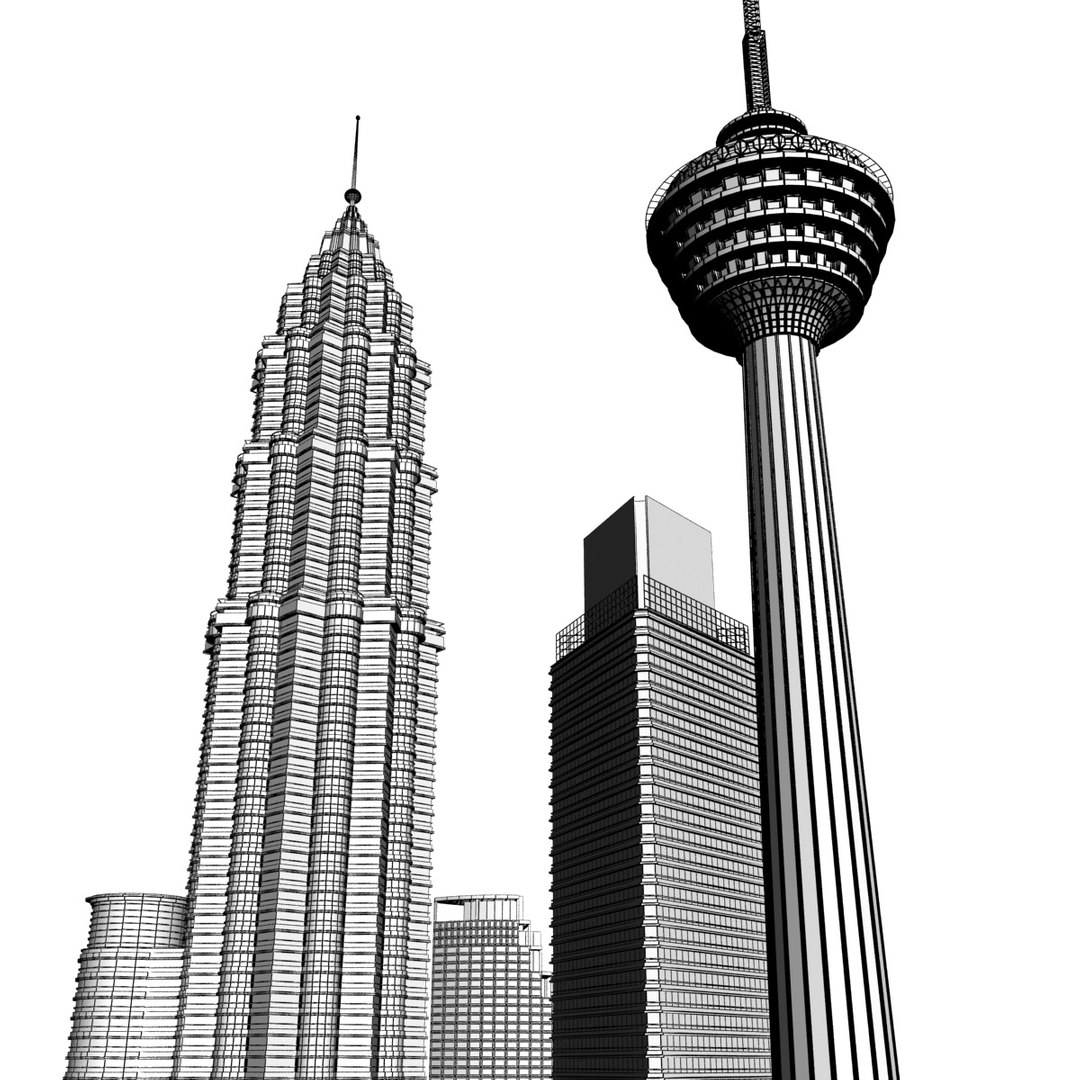 petronas towers 3d model