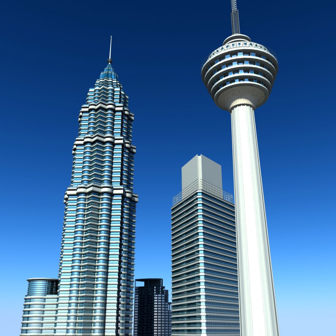 petronas towers 3d model