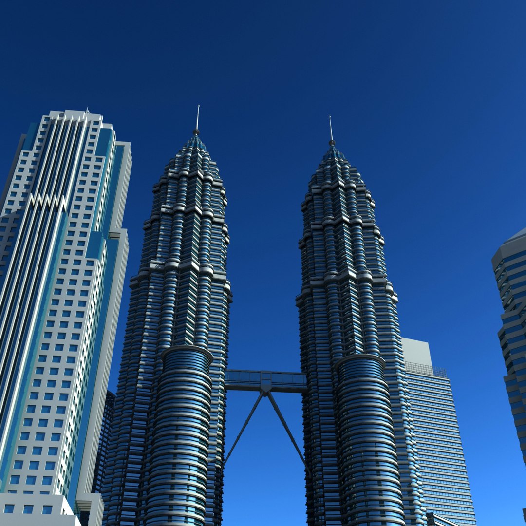 petronas towers 3d model