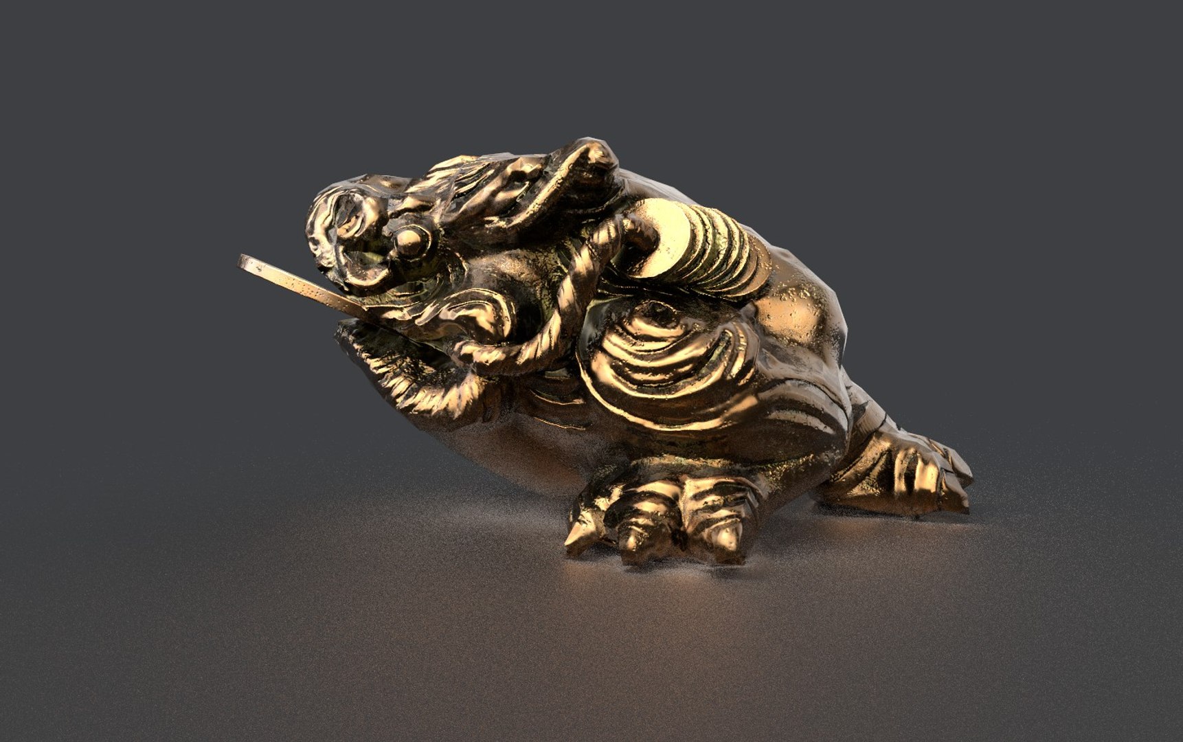 3D Temple Money Frog Model - TurboSquid 1641319
