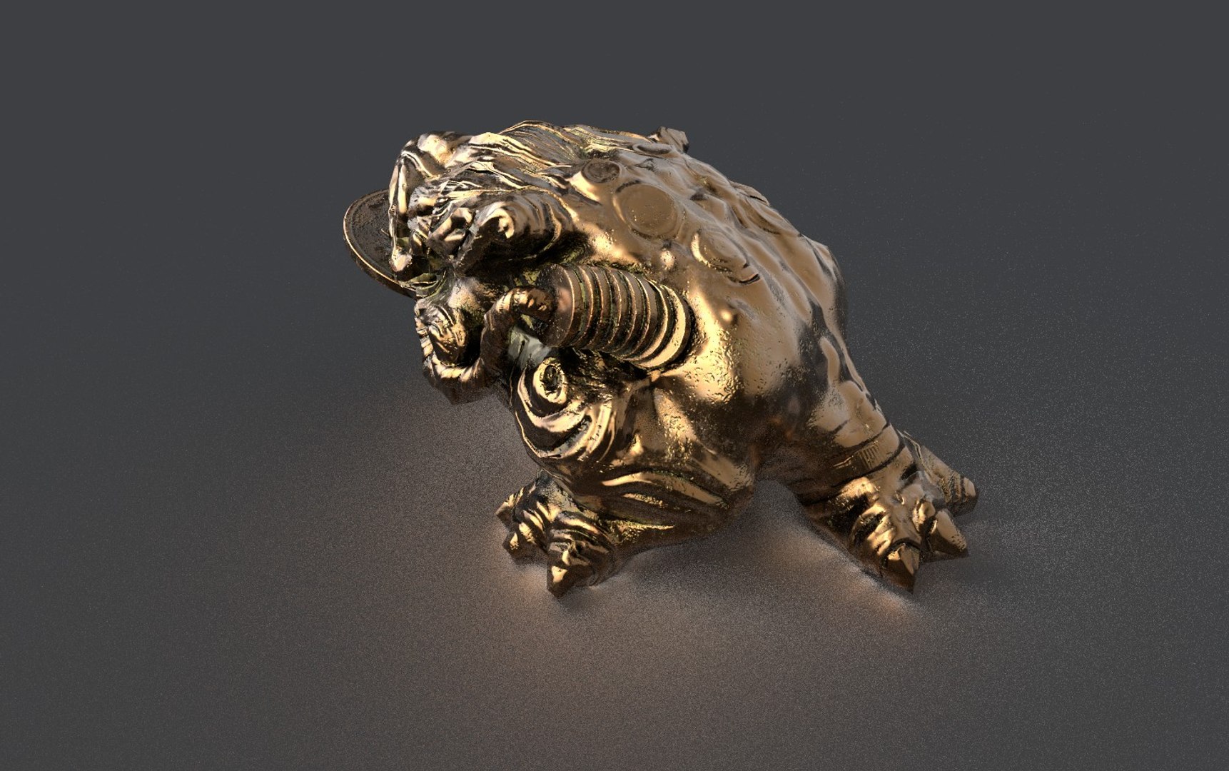 3D Temple Money Frog Model - TurboSquid 1641319