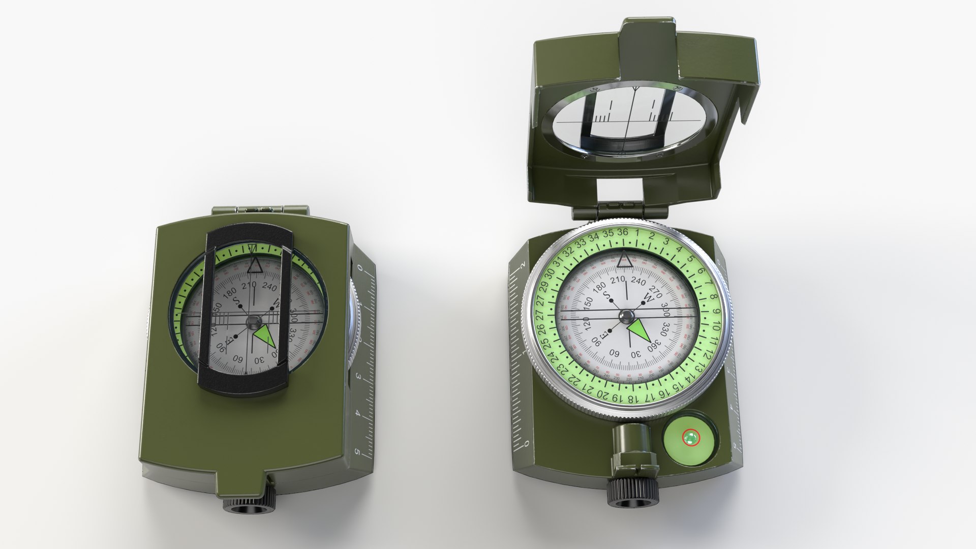 Hiking Compass Model - TurboSquid 2387641