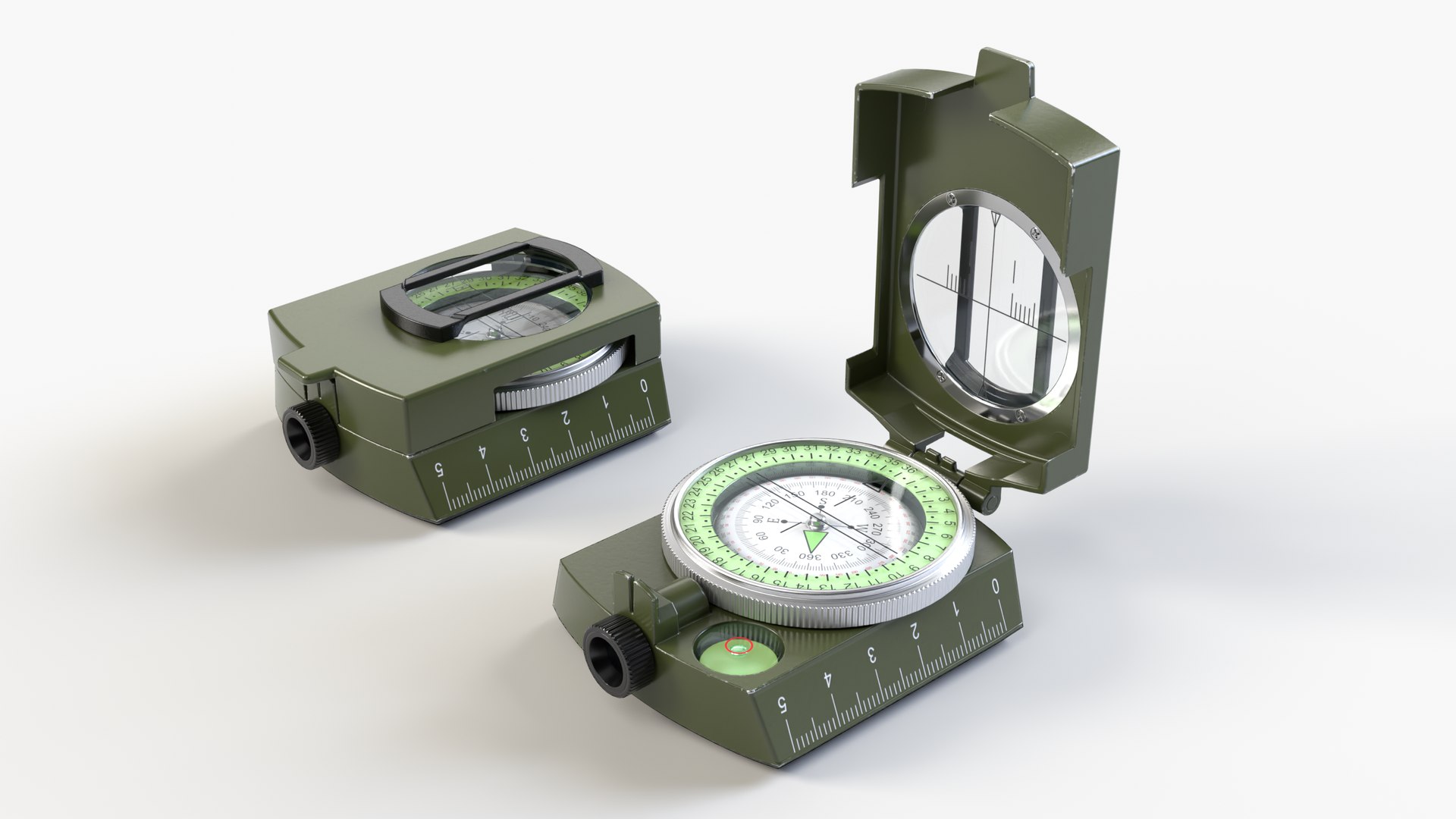Hiking Compass Model - TurboSquid 2387641