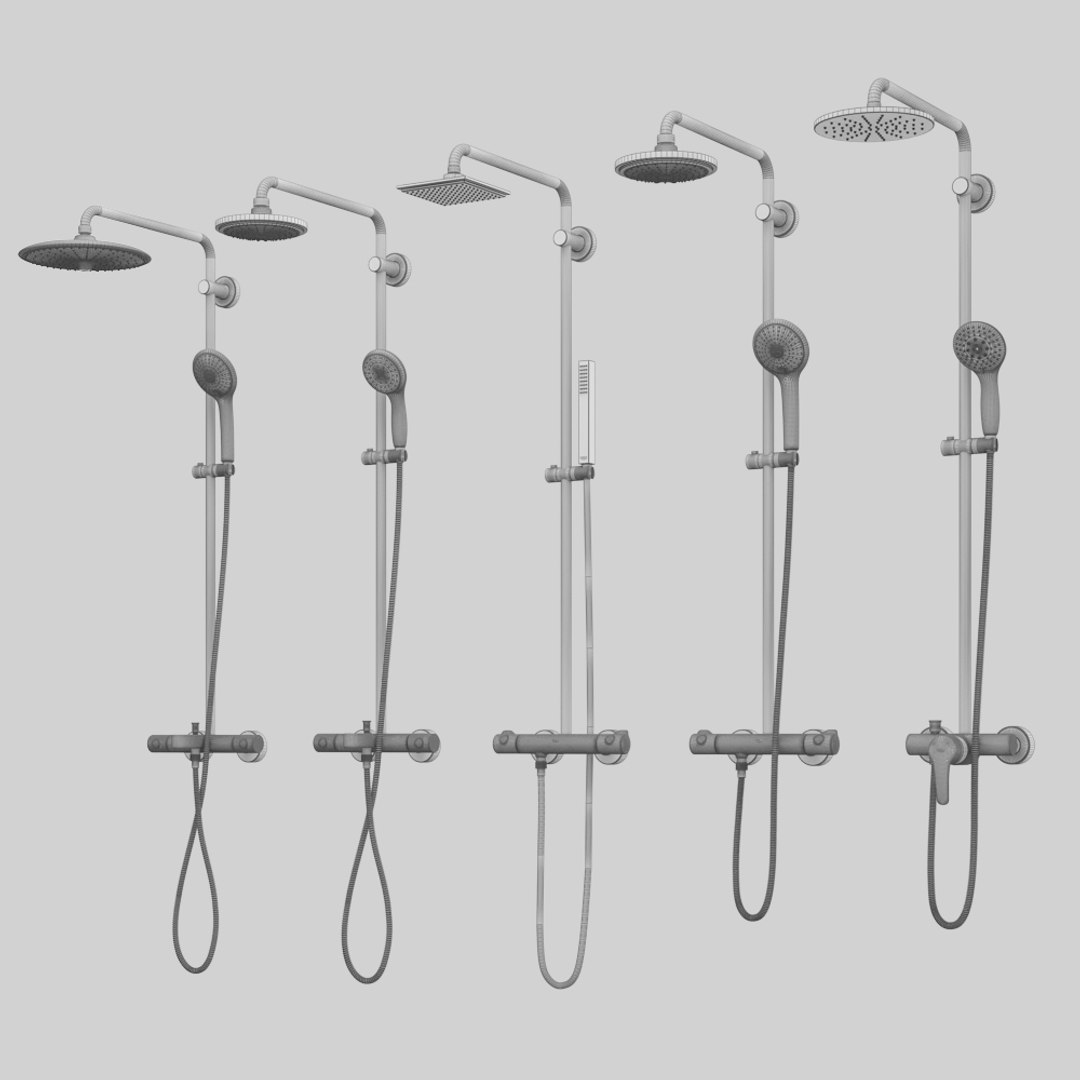 Shower Systems Grohe Euphoria 3D Model - TurboSquid 1376921