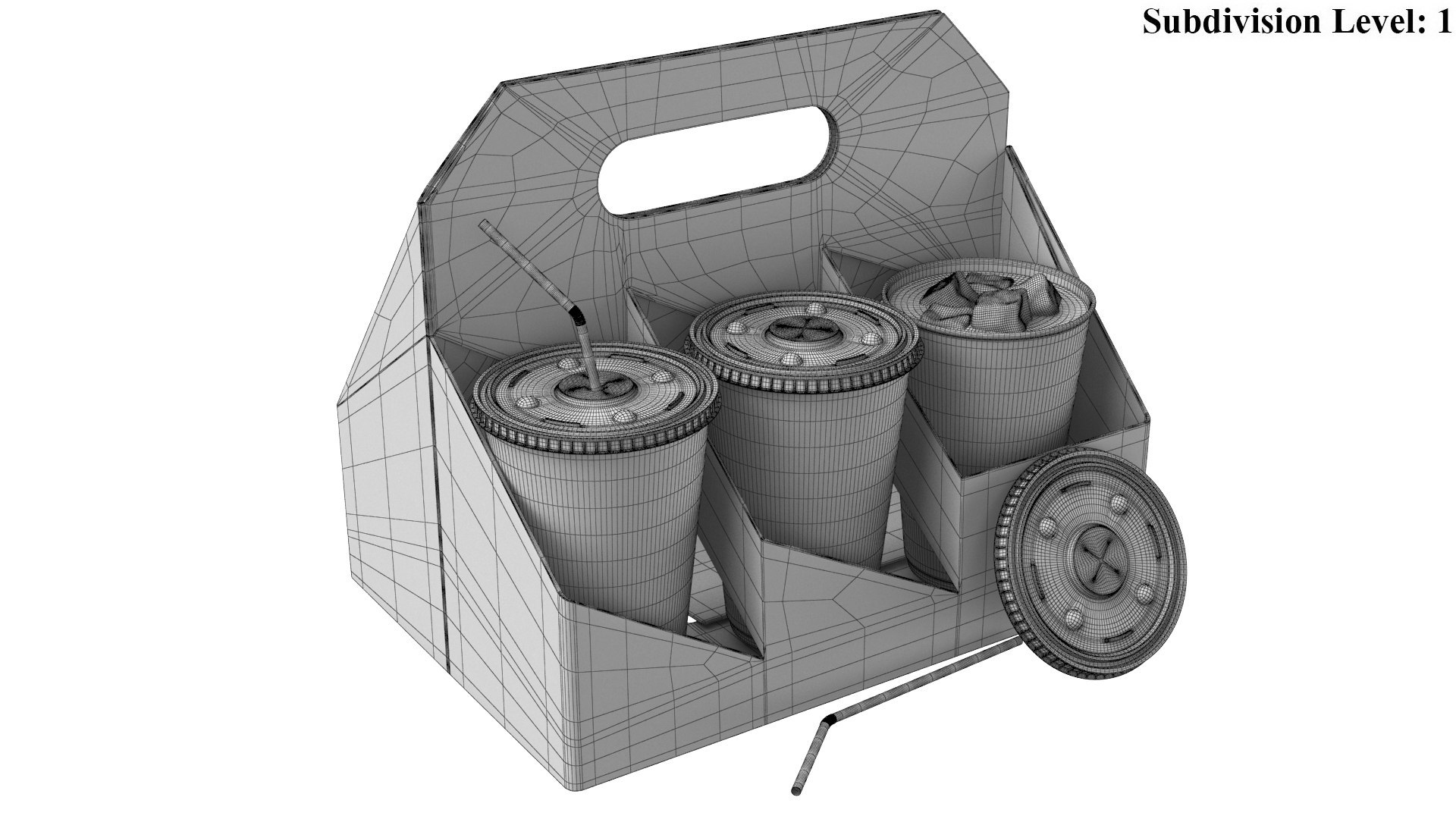 Pepsi Tray With Soda Cups Model - TurboSquid 1956701