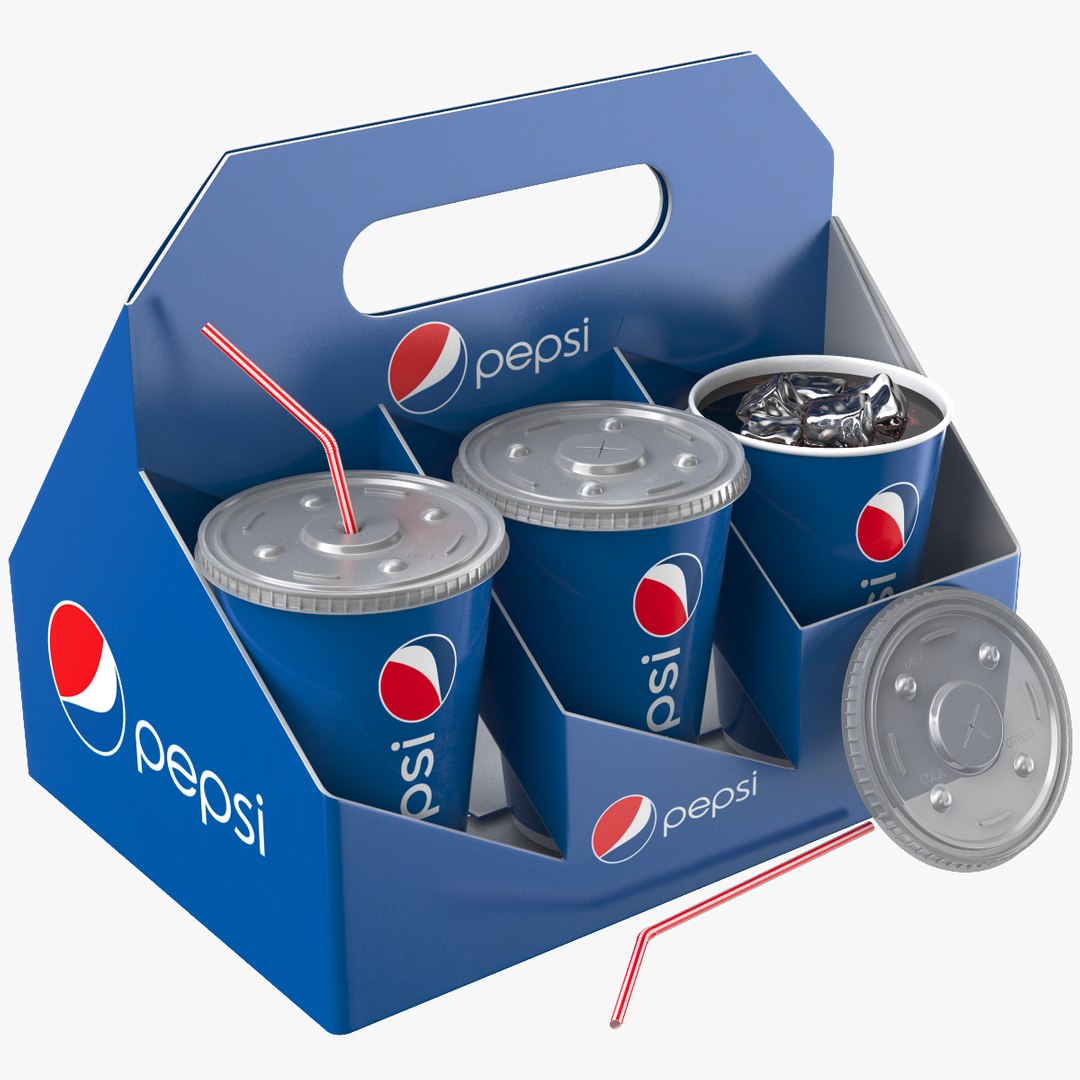 Pepsi Tray With Soda Cups model - TurboSquid 1956701