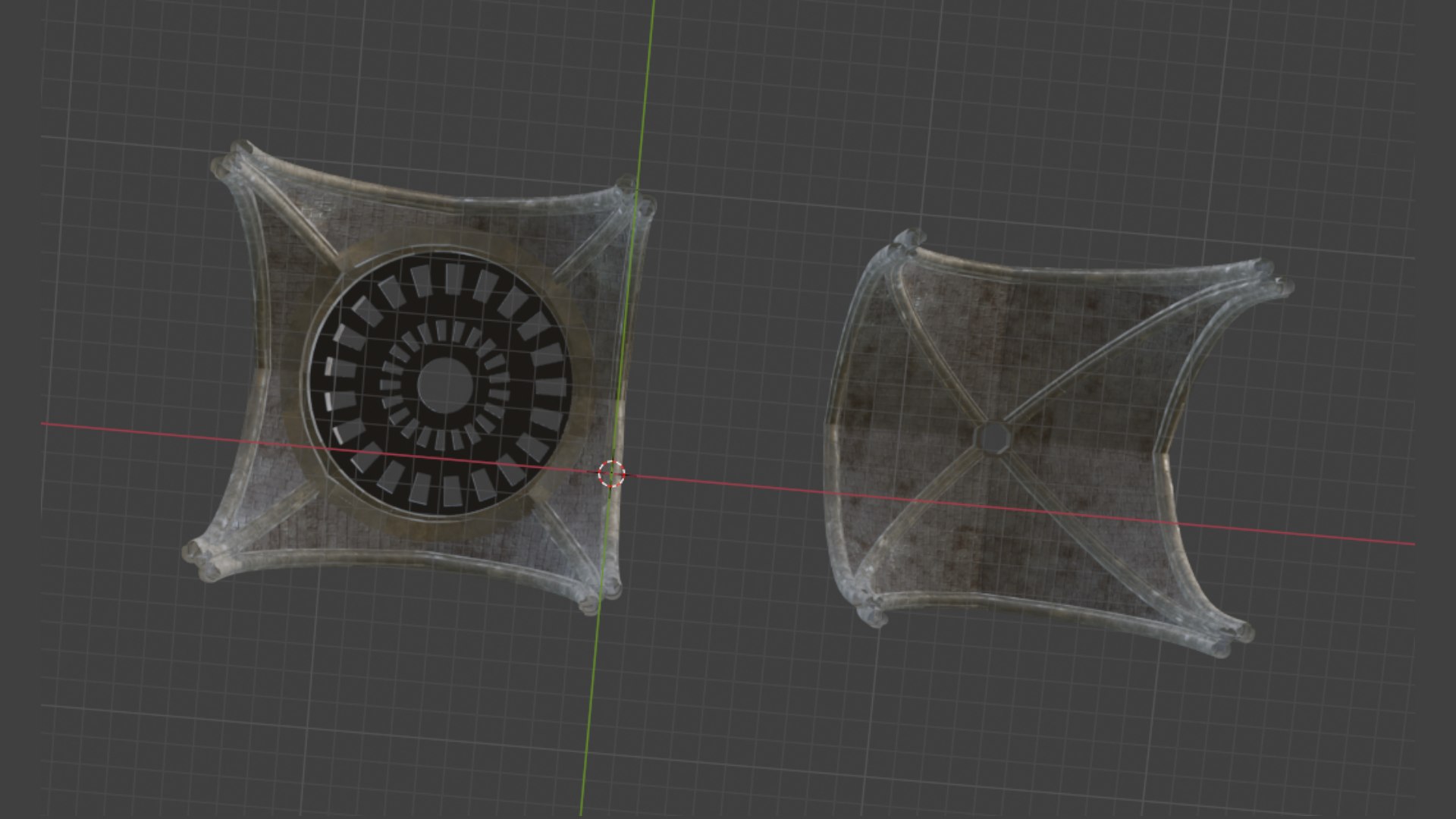 3D Gothic Vaulted Ceilings Light Aperture Set Model - TurboSquid 2520132