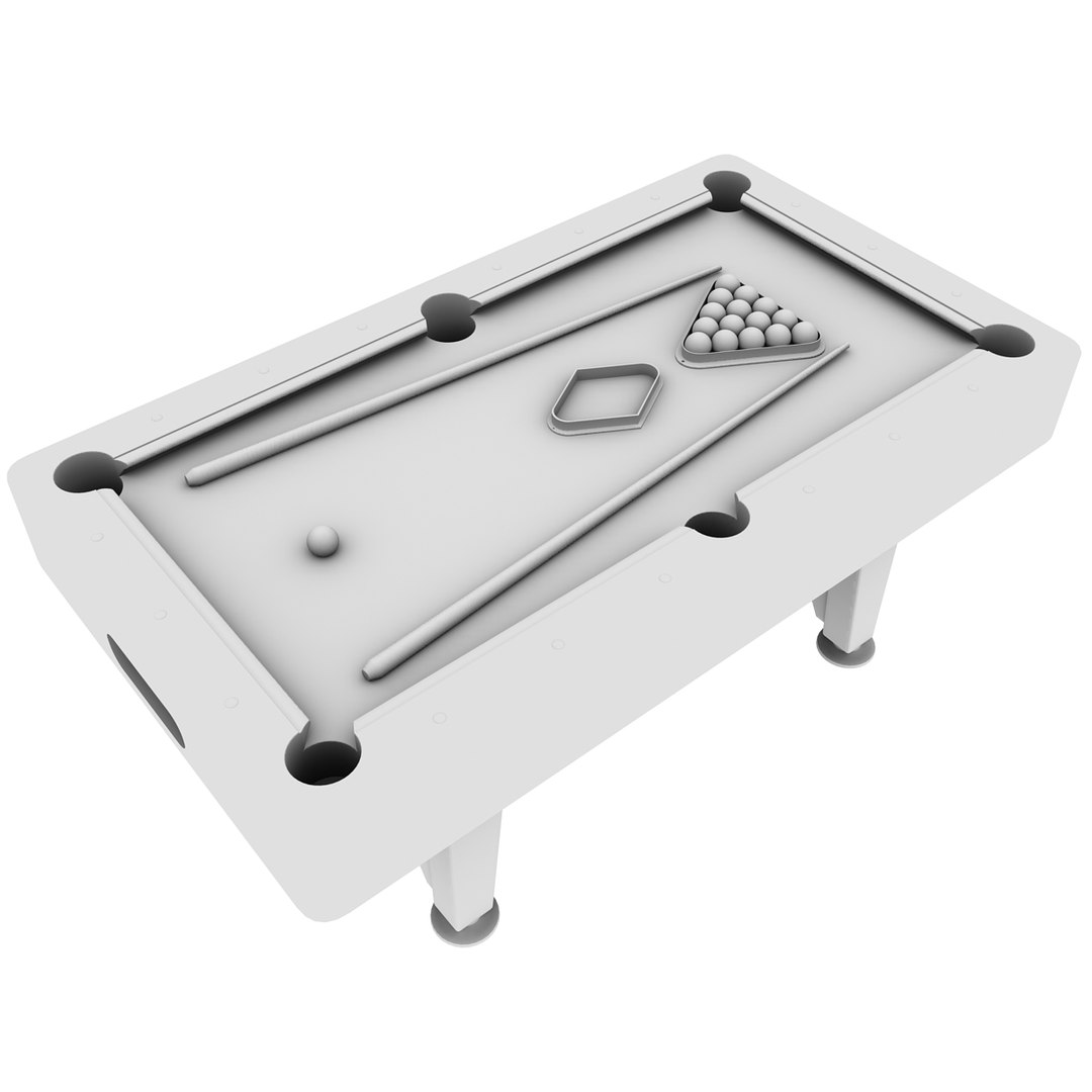 Pool Table Model - TurboSquid 1298508