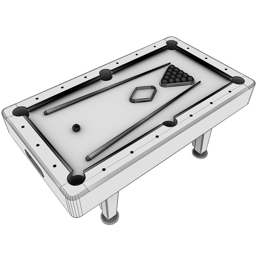 Pool Table Model - TurboSquid 1298508