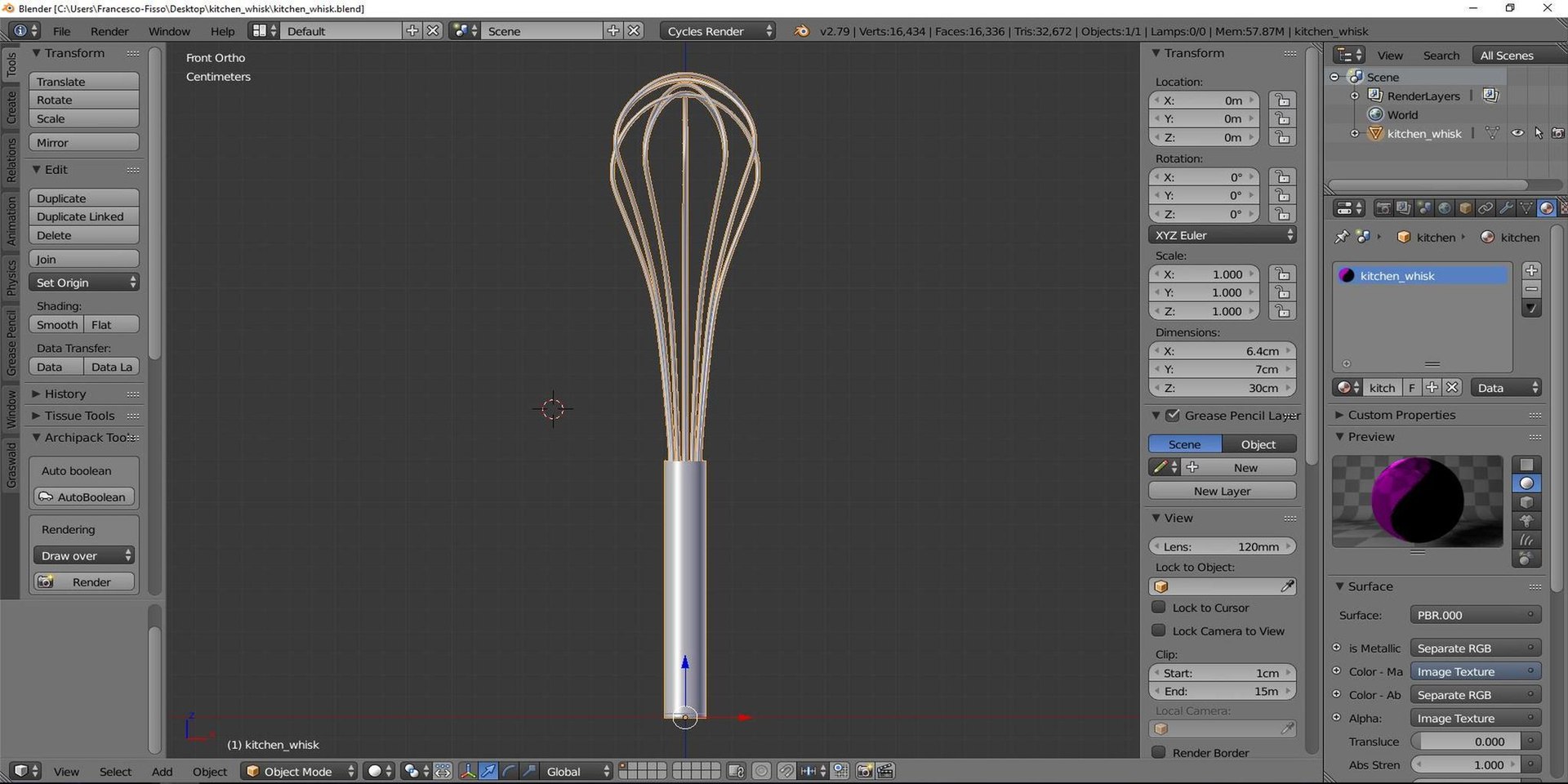 3D Kitchen Whisk Model - TurboSquid 1391788