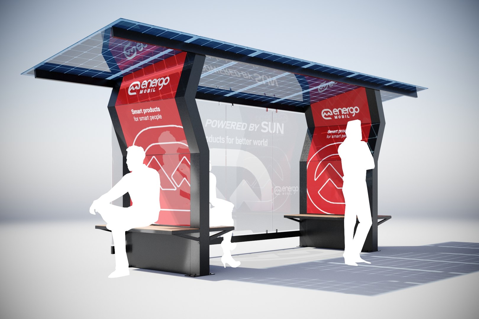 3D Bus Stop Model - TurboSquid 1698582