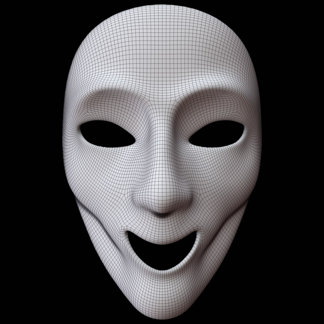 Masks comedy drama 3D model - TurboSquid 1174778