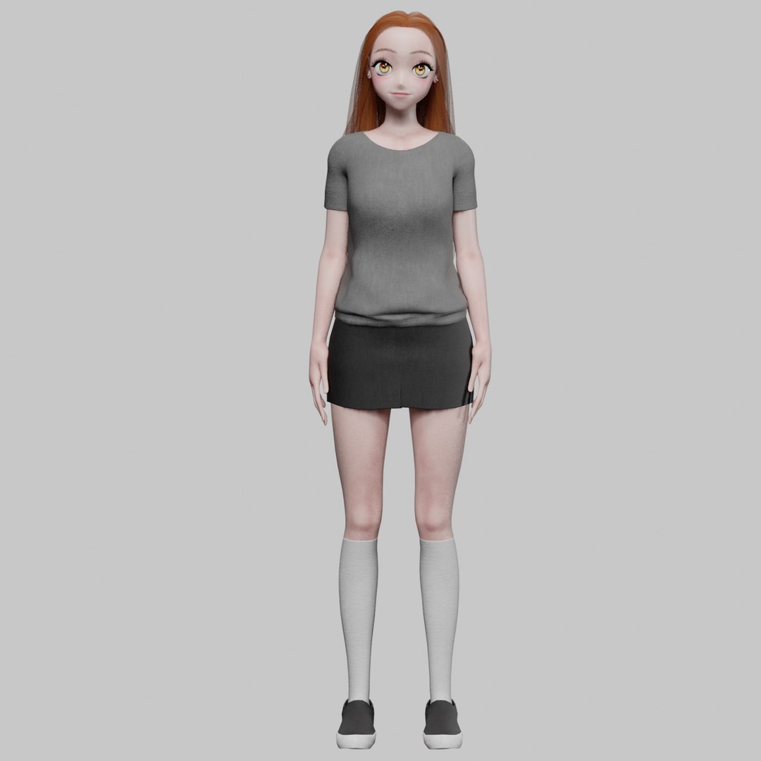3D Cute Standard Girl V31312 - TurboSquid 2270492