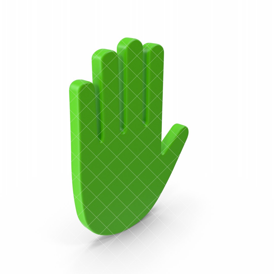 Hand Symbol Green 3D Model - TurboSquid 2308895