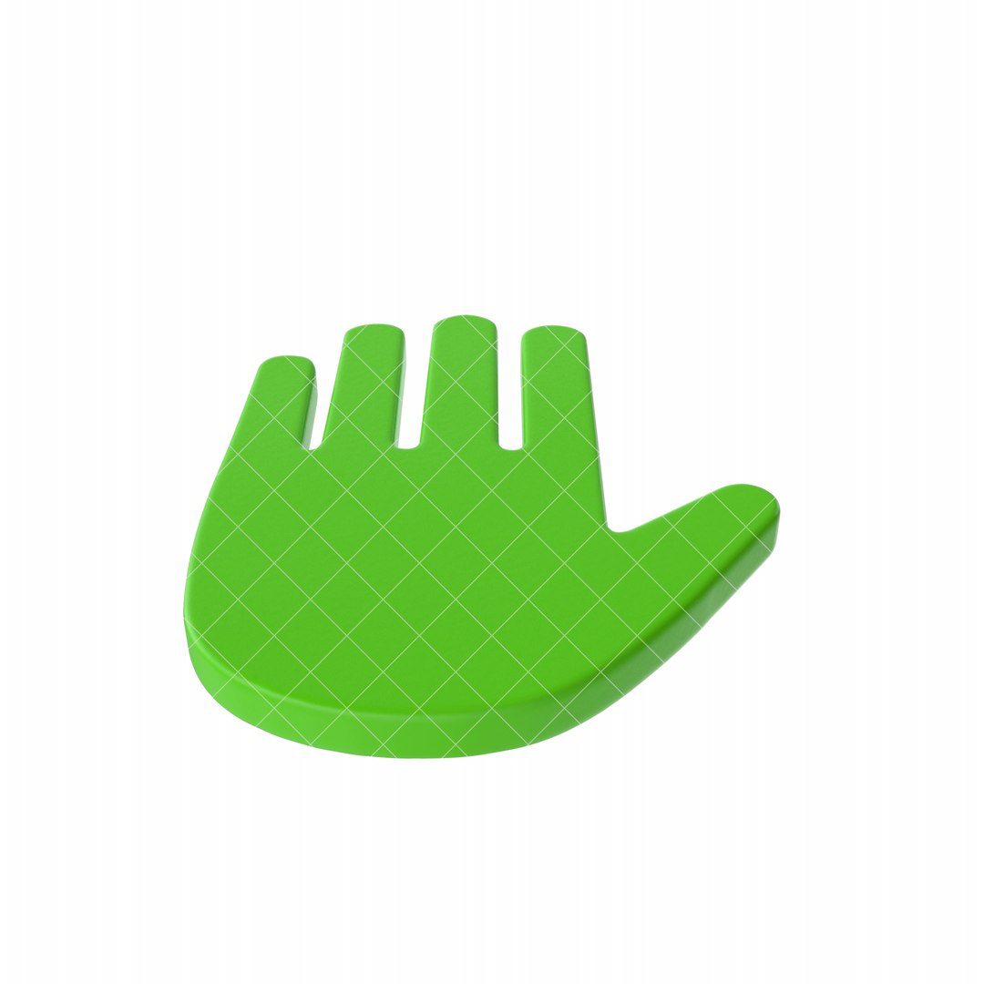 Hand Symbol Green 3D Model - TurboSquid 2308895