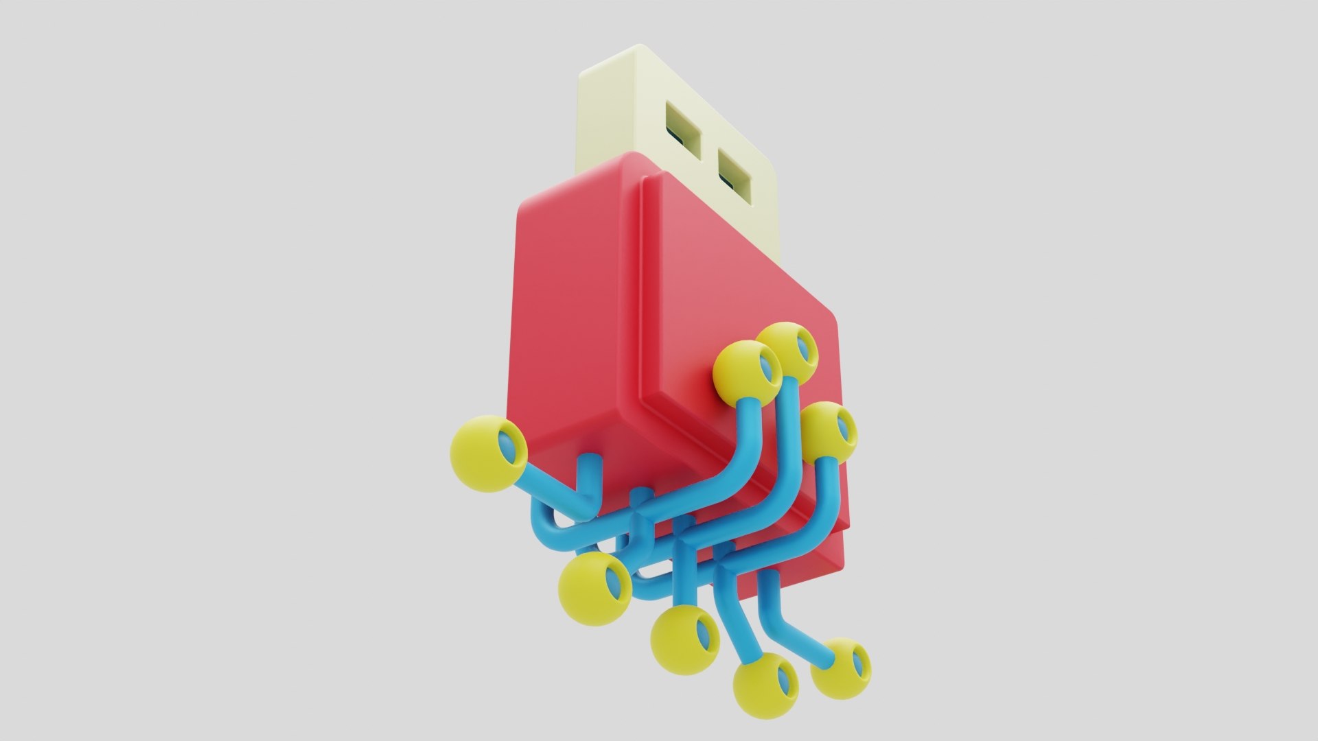 3D Pendrive 3d Icon Represented By Storage Memory With Usb Head ...