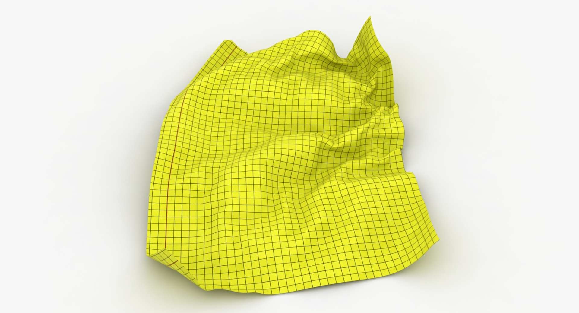 Crumpled graph paper white 3D - TurboSquid 1317492