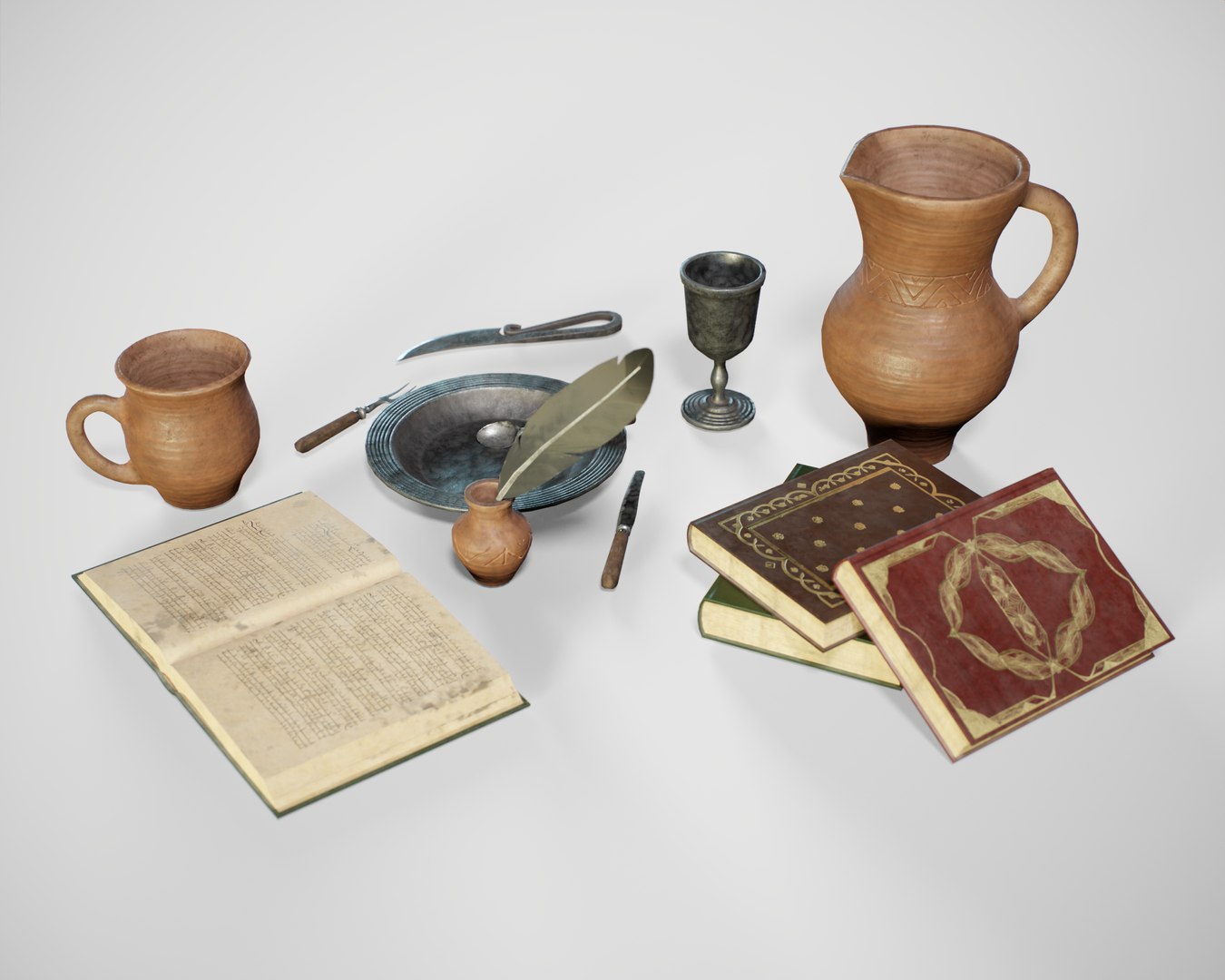 3D Medieval Props Set PBR - TurboSquid 2119738