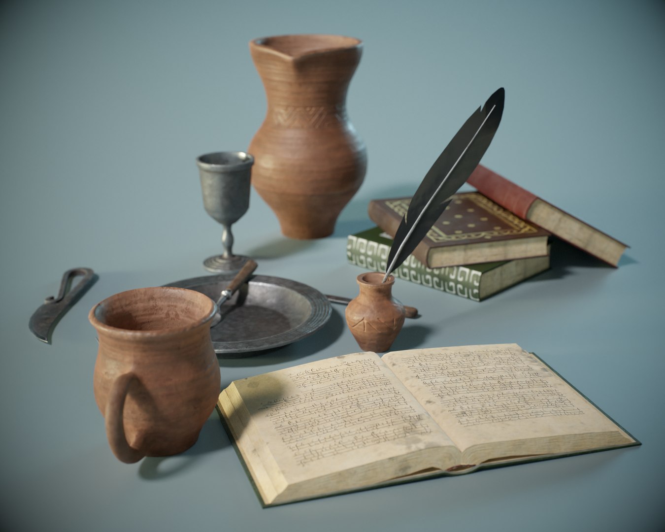 3D Medieval Props Set PBR - TurboSquid 2119738