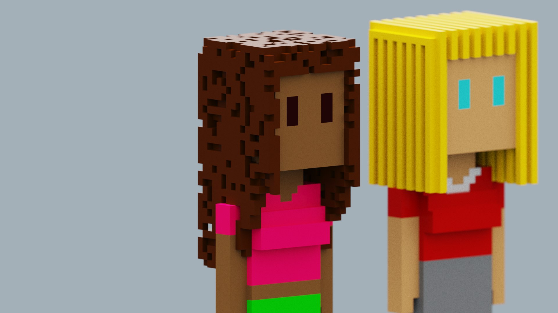 NFT Voxel Girls 3D Model - TurboSquid 2122884