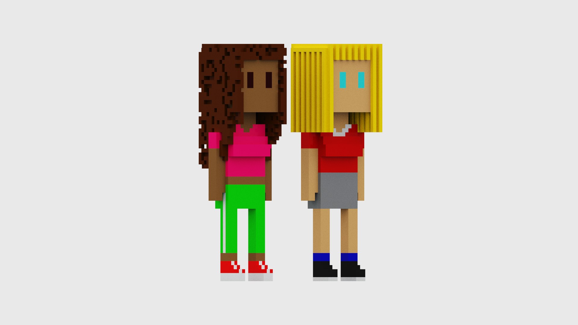 NFT Voxel Girls 3D Model - TurboSquid 2122884